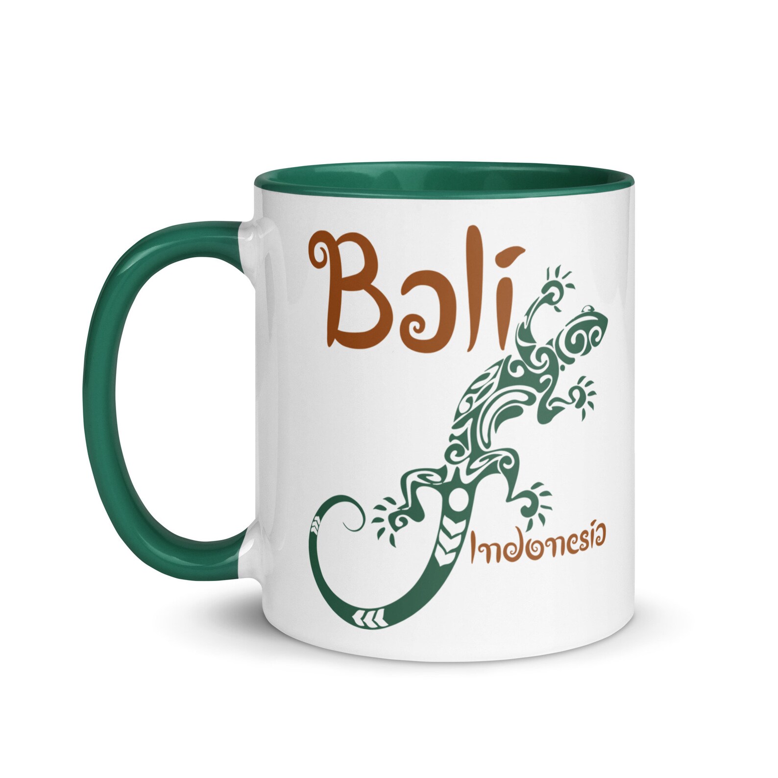 BALI Indonesia Souvenir Gecko Coffee Mug, Indonesian Batik Travel Mug ...