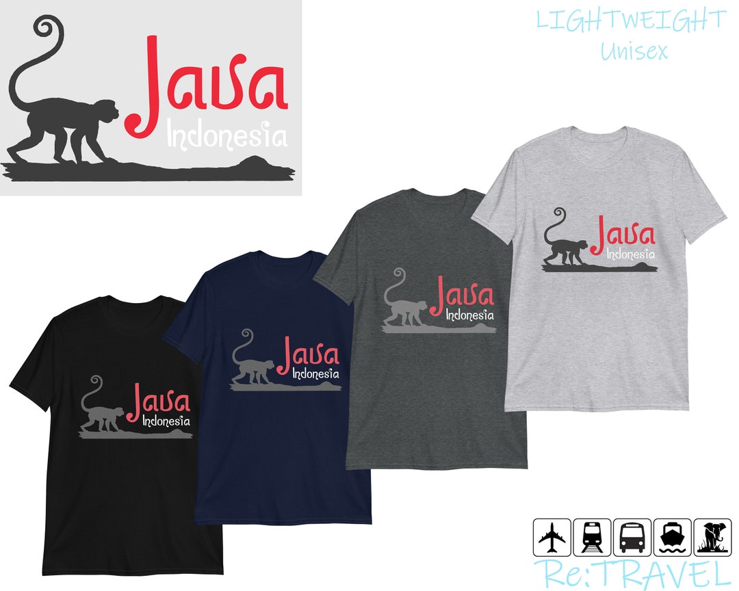 JAVA Indonesia Gift Vacation Shirt, Monkey Gift Java T Shirt, Java T-shirt, Java Indonesia ...