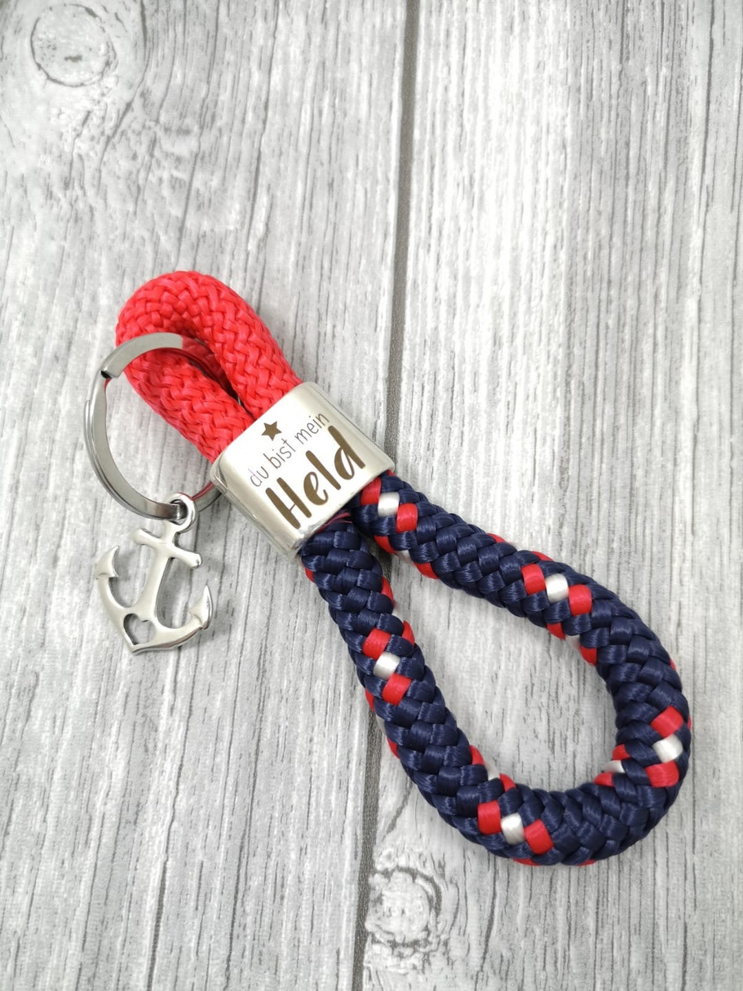 Keychain XXL Made of Sailing Rope 'you Are My Hero' - Etsy