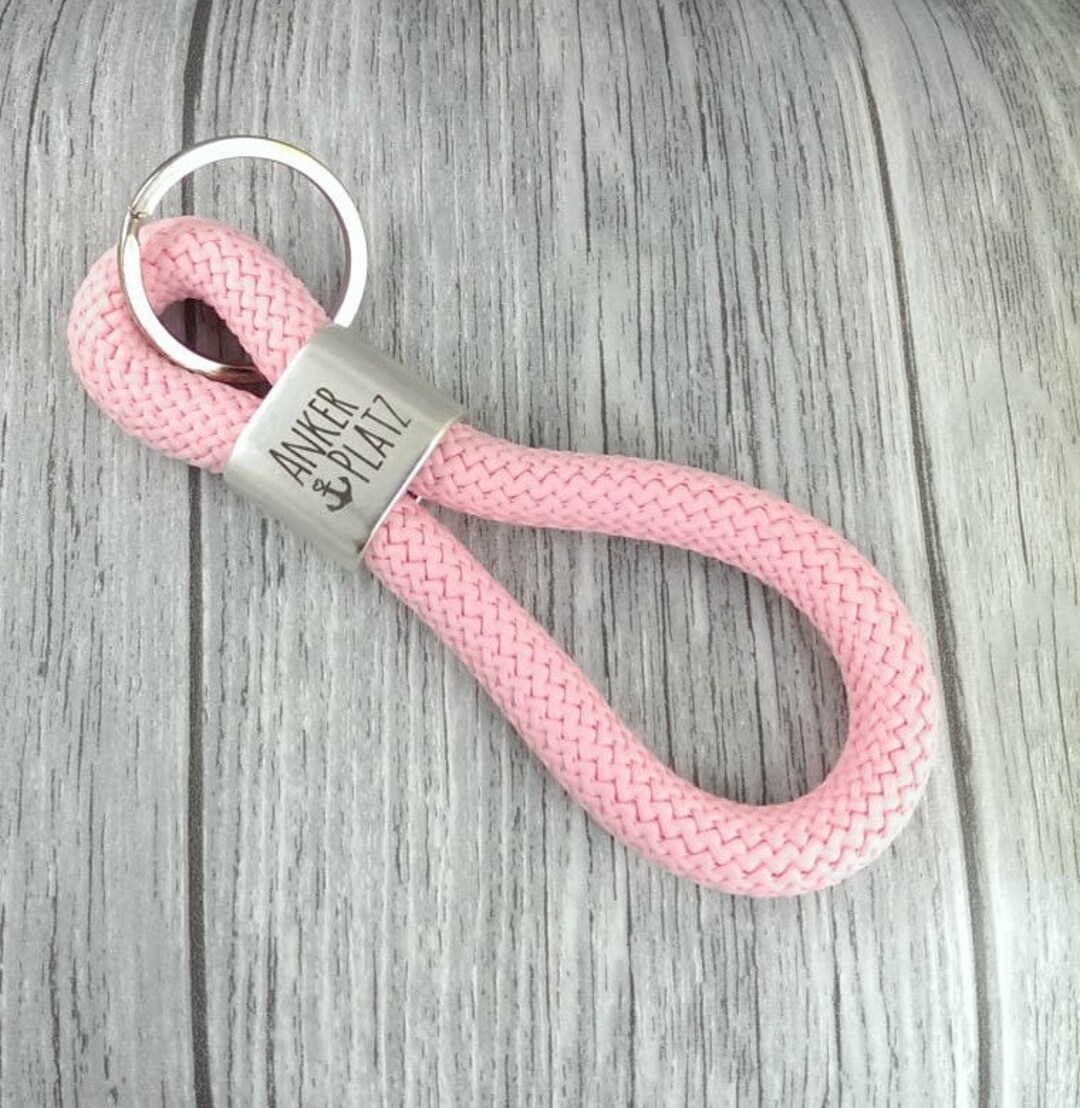 Keychain Anchorage XXL Made of Sail Rope Pink - Etsy