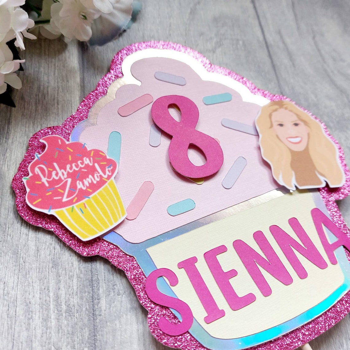 Rebecca Zamolo Cake Topper. Personalised Cake Topper. Zamfam Cake ...