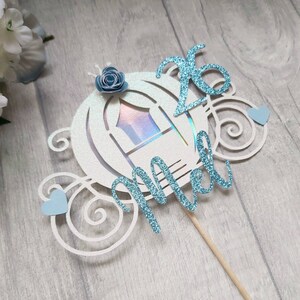 Cinderella Carriage Cake Topper. Princess Cake Topper. Princess ...