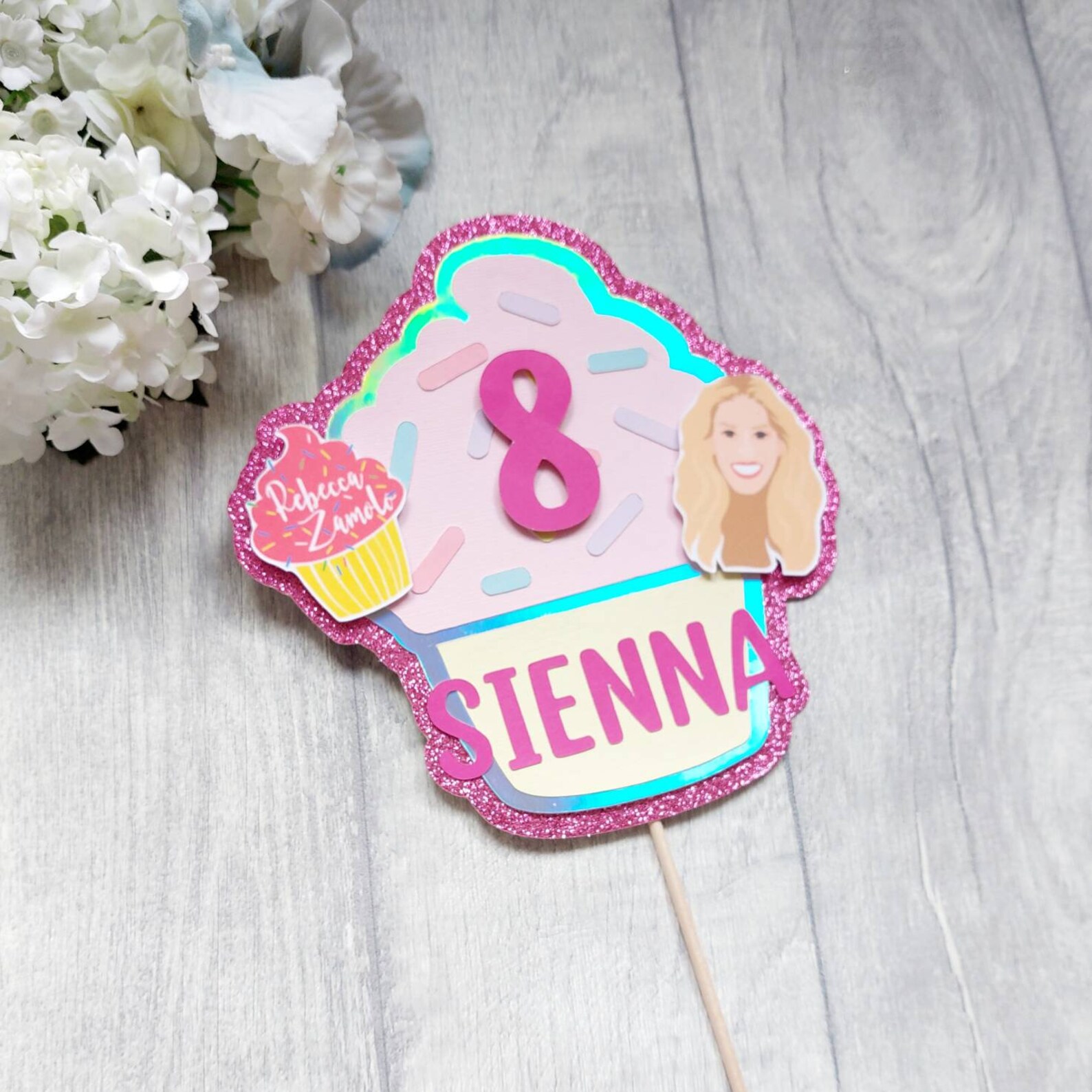 Rebecca Zamolo Cake Topper. Personalised Cake Topper. Zamfam Cake ...