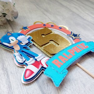 Sonic Cake Topper. Sonic the Hedgehog. Sonic Party Decorations. Sonic ...