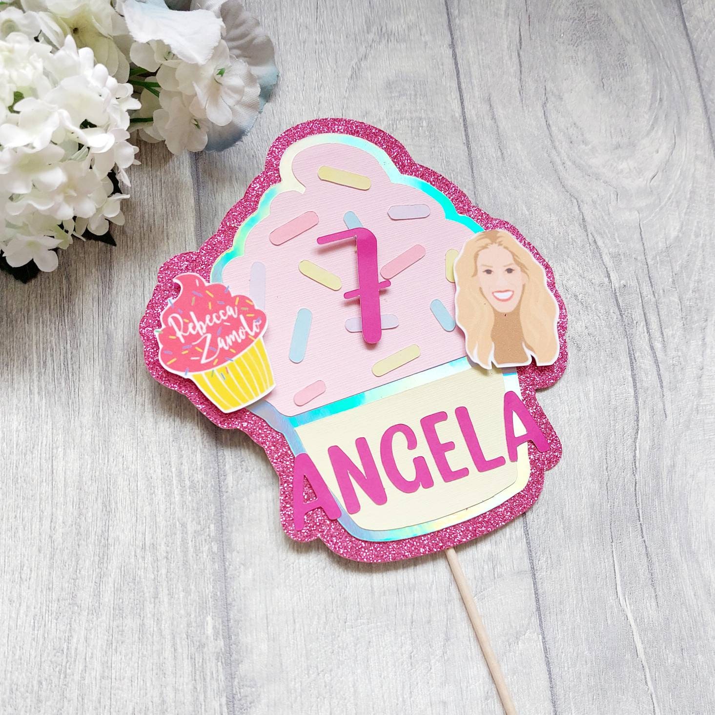 Rebecca Zamolo Cake Topper. Personalised Cake Topper. Zamfam Cake ...