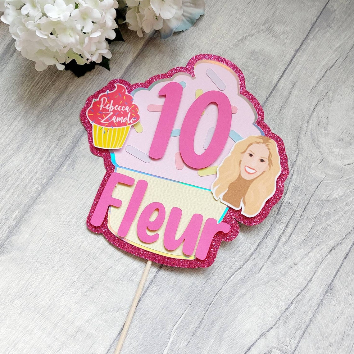 Rebecca Zamolo Cake Topper. Personalised Cake Topper. Zamfam Cake ...