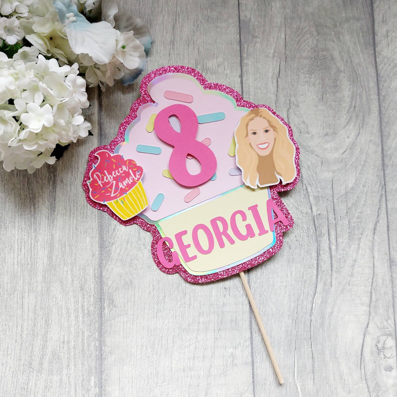 Rebecca Zamolo Cake Topper. Personalised Cake Topper. Zamfam Cake ...