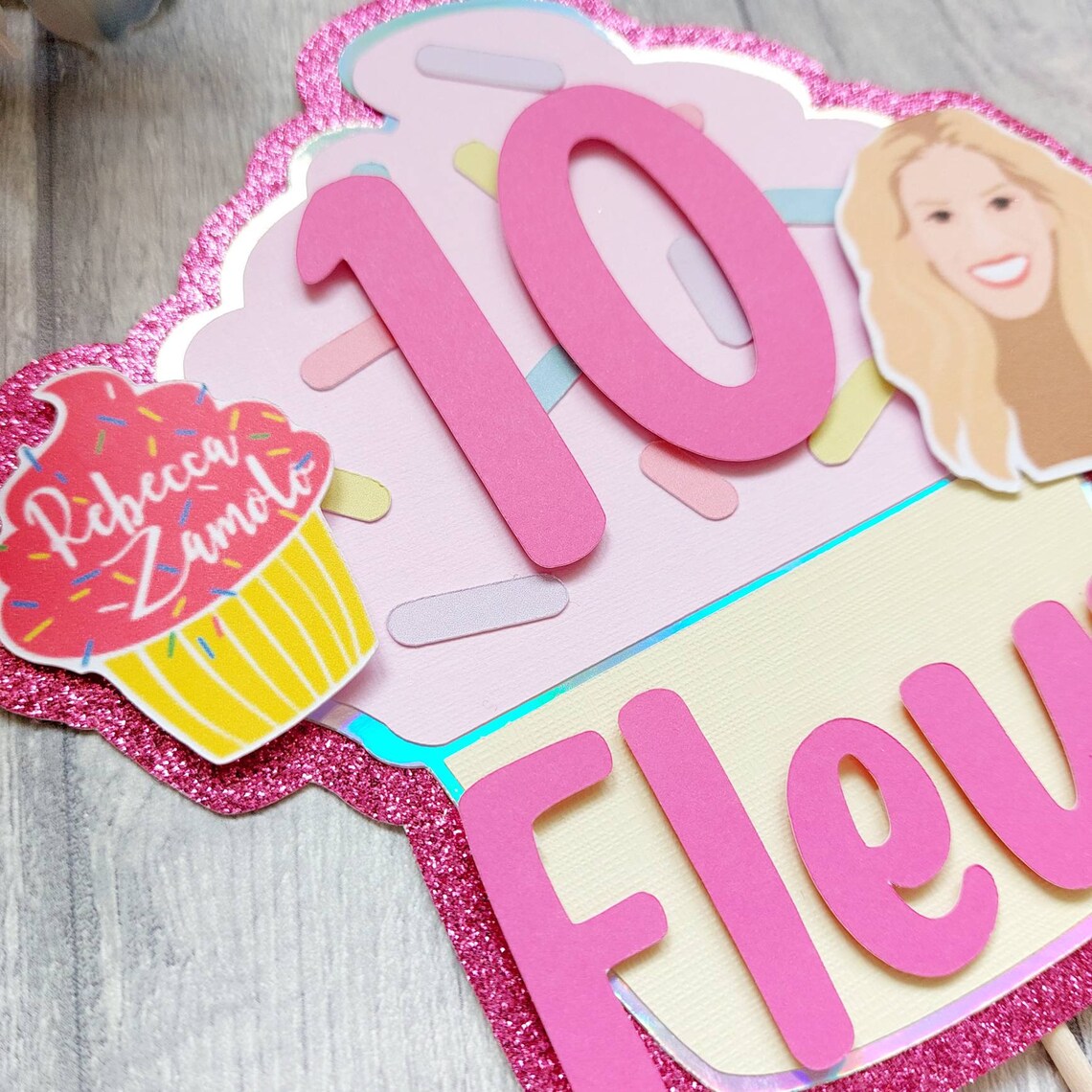 Rebecca Zamolo Cake Topper. Personalised Cake Topper. Zamfam Cake ...