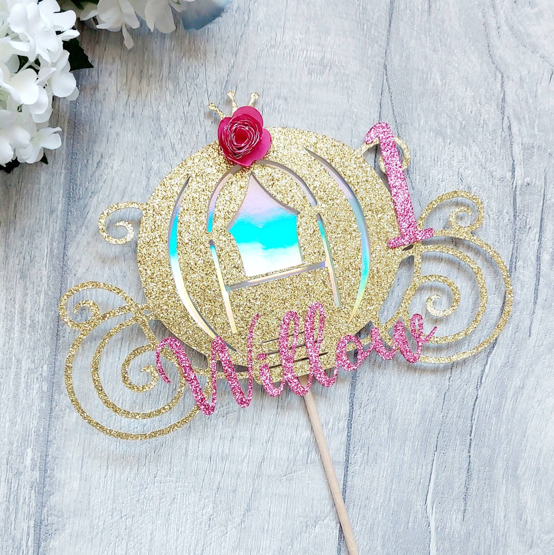 Cinderella Carriage Cake Topper. Princess Cake Topper. Princess ...