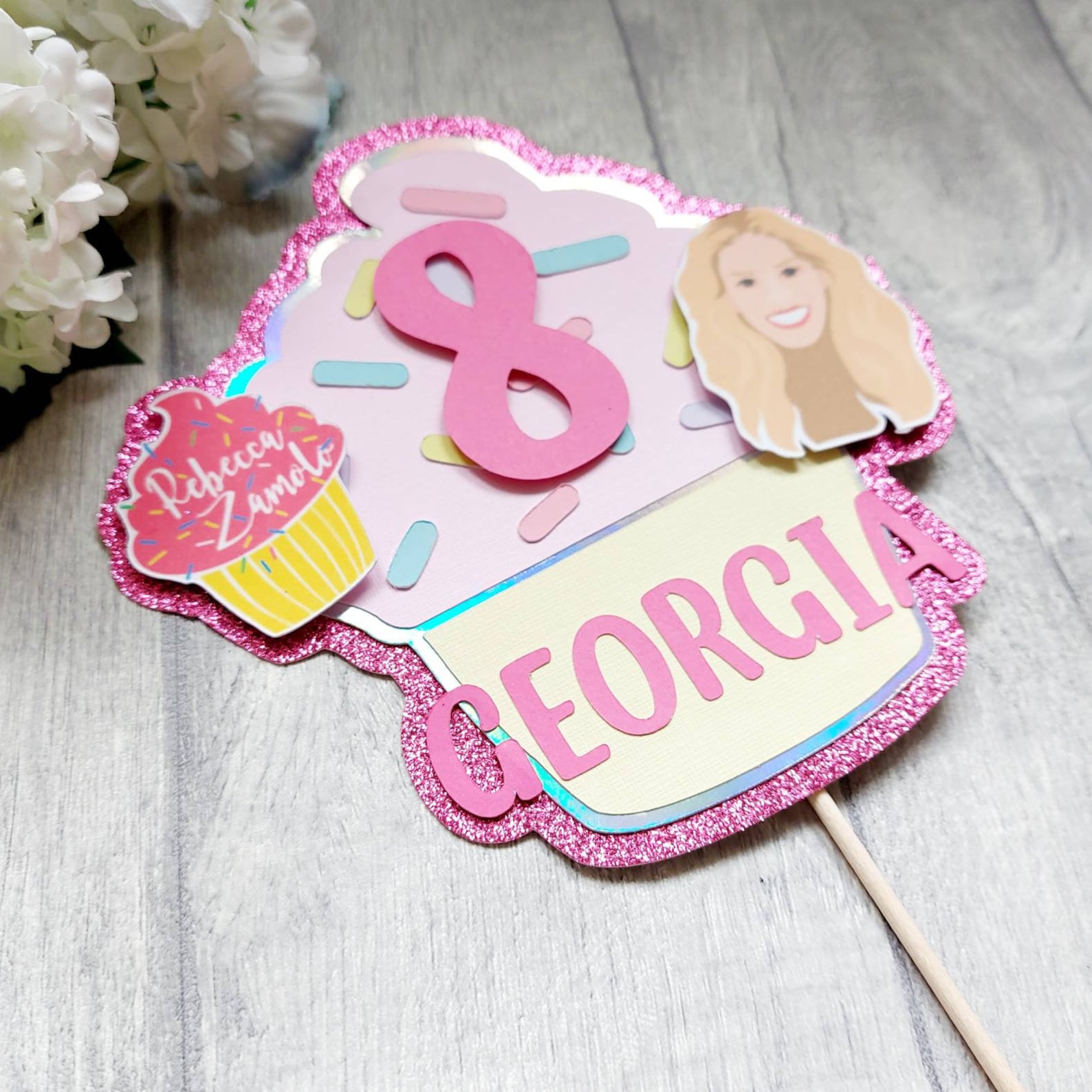 Rebecca Zamolo Cake Topper. Personalised Cake Topper. Zamfam Cake ...