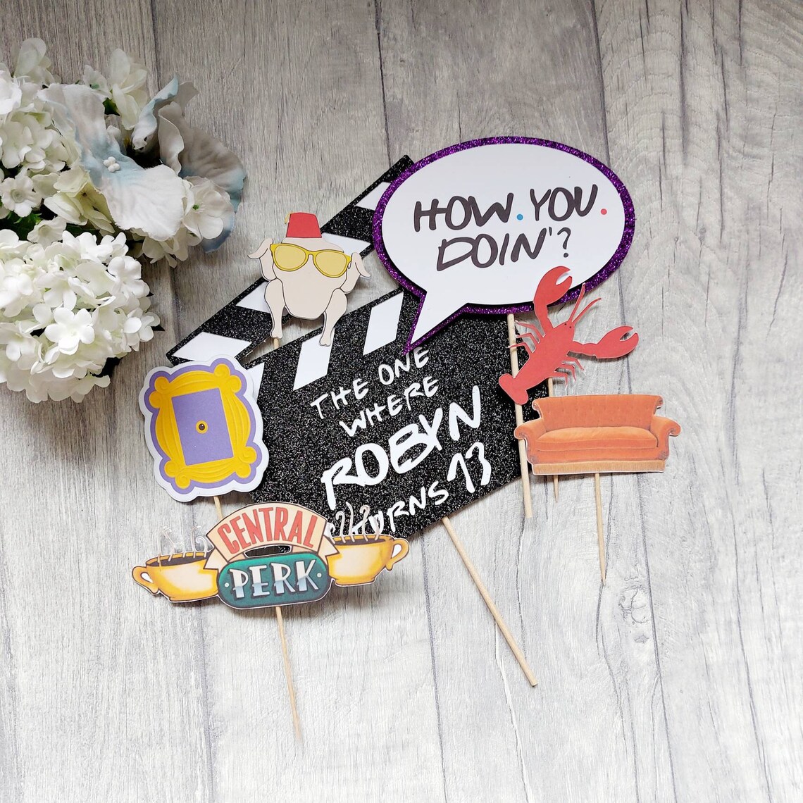 Friends Cake Topper. Friends Cake Topper Set. Cake Topper. | Etsy