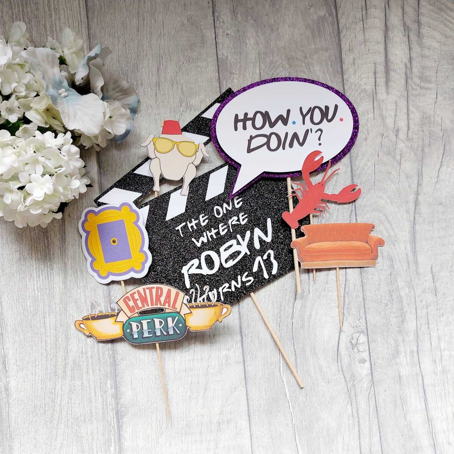 Friends Cake Topper. Friends Cake Topper Set. Cake Topper. | Etsy