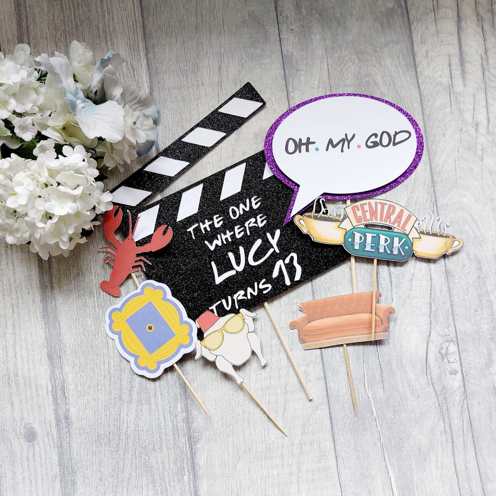 Friends Cake Topper. Friends Cake Topper Set. Cake Topper. - Etsy