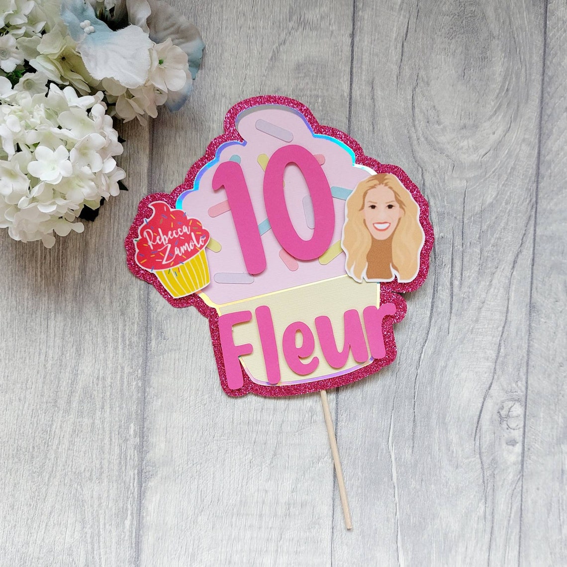 Rebecca Zamolo Cake Topper. Personalised Cake Topper. Zamfam Cake ...
