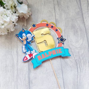 Sonic Cake Topper. Sonic the Hedgehog. Sonic Party Decorations. Sonic ...