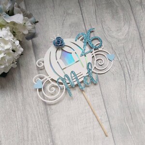 Cinderella Carriage Cake Topper. Princess Cake Topper. Princess ...