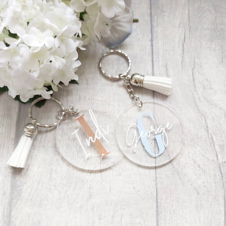 Personalised Keyring Initial Keyring Tassel Keyring Named - Etsy
