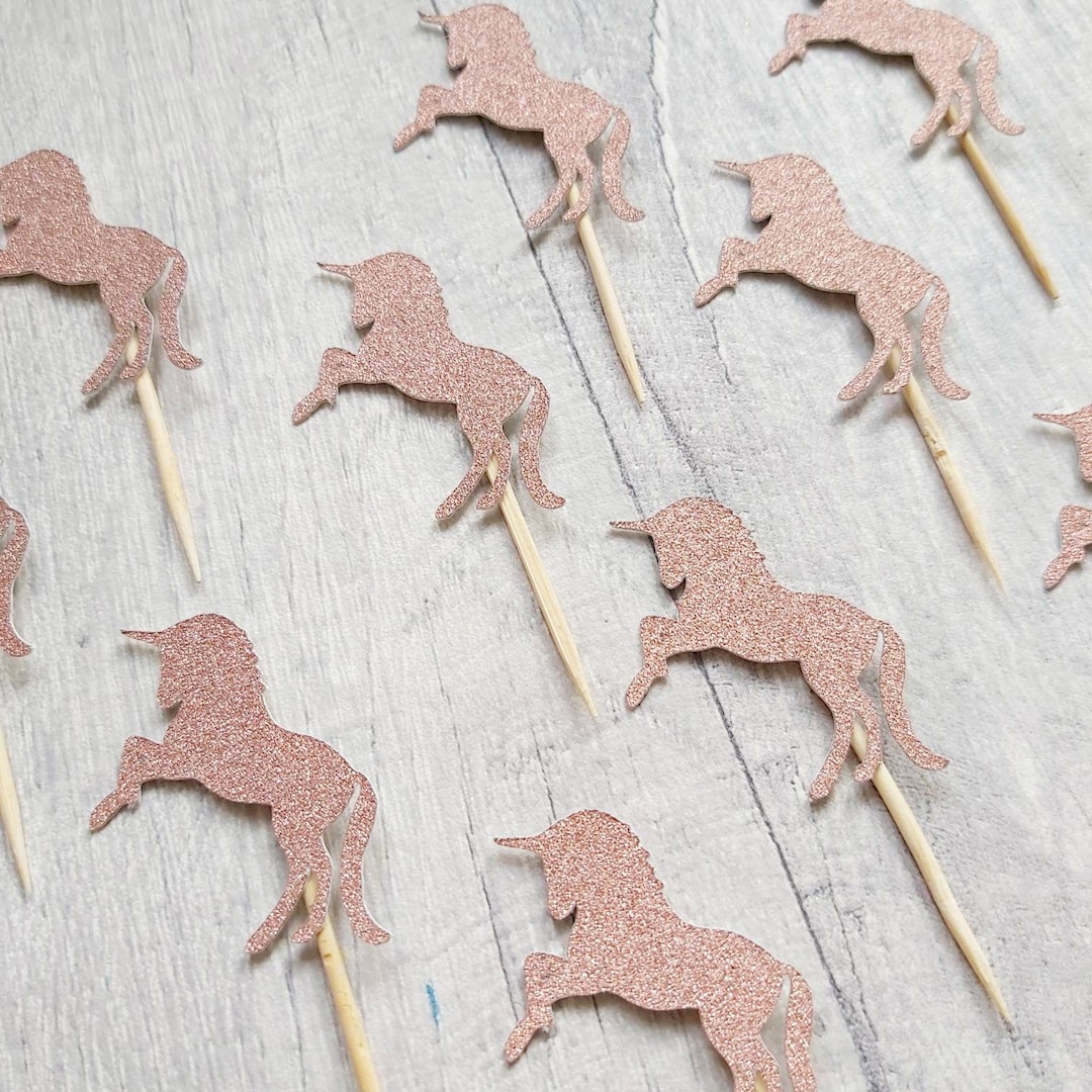 Cupcake Toppers. Miniature Cake Toppers. Glitter Cake Toppers. Party ...