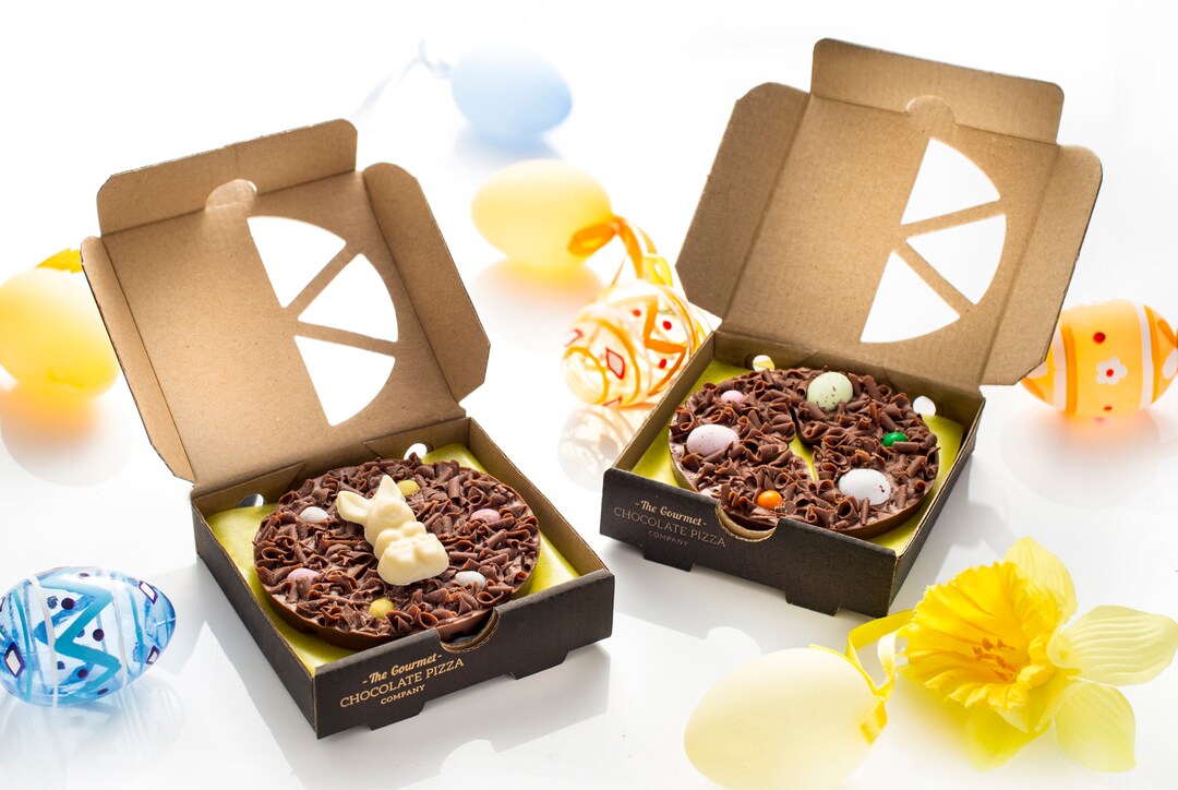 Two Easter Mini Chocolate Pizzas one of Each Mini Pizza - Etsy