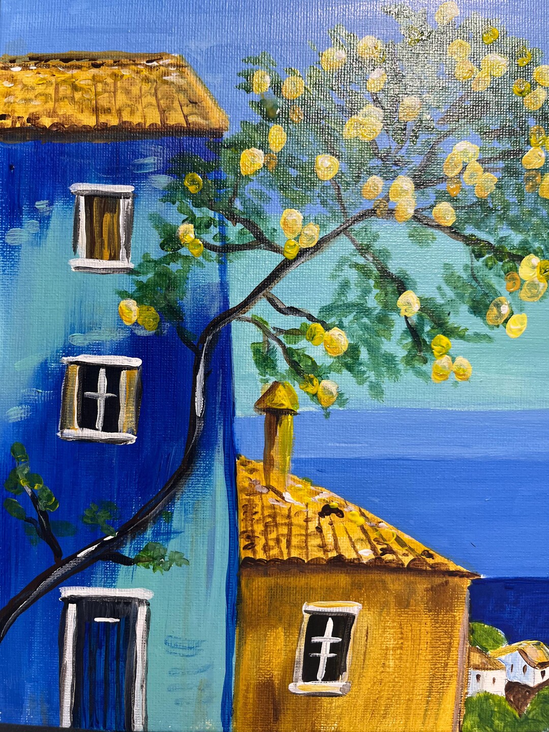 Mediterranean Villa Acrylic Painting Kit – Guided Art at Home - Etsy