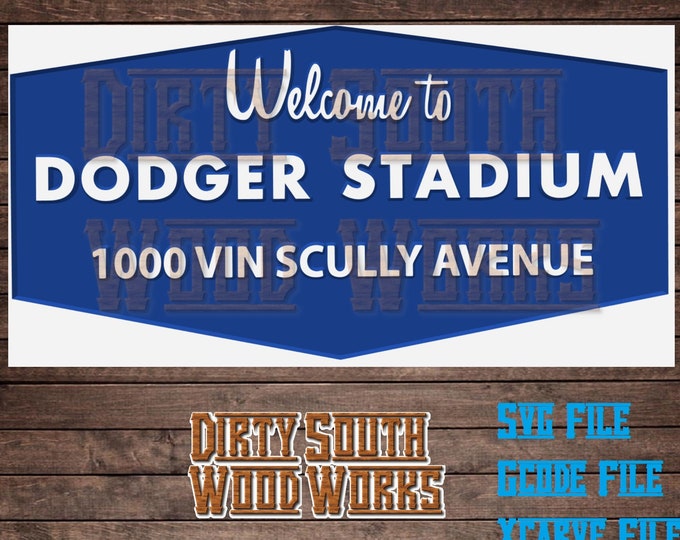 Welcome to Dodger Stadium Sign -SVG & G-code Files for CNC Carving - Etsy