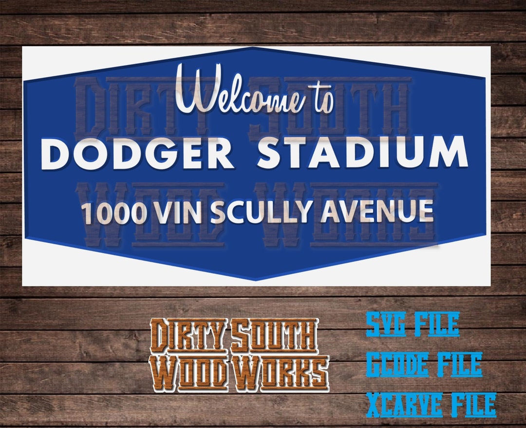 Welcome to Dodger Stadium Sign SVG & G-code Files for CNC - Etsy Canada