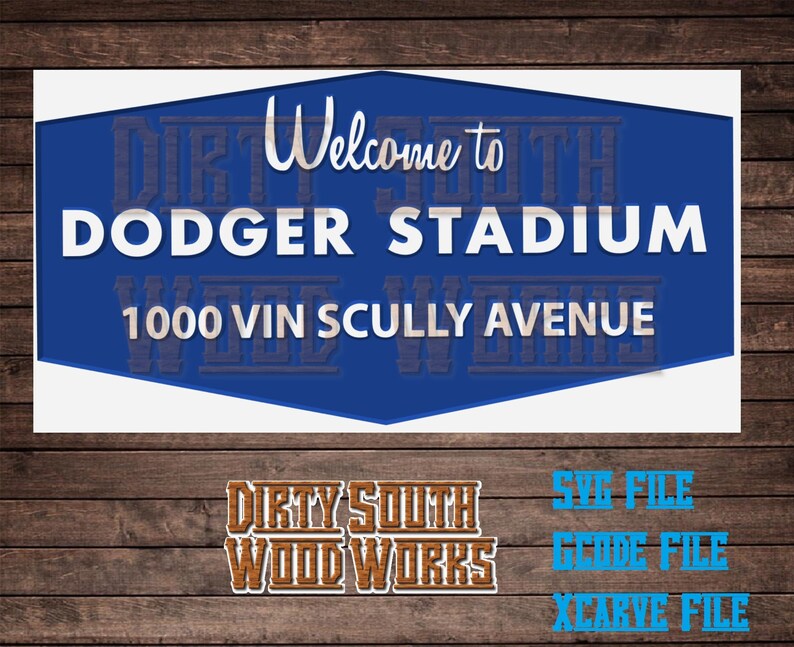 Welcome to Dodger Stadium Sign SVG & G-code Files for CNC Carving - Etsy