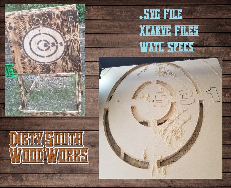 Axe Throwing Target Stencil SVG voor CNC Carving Spray - Etsy Nederland