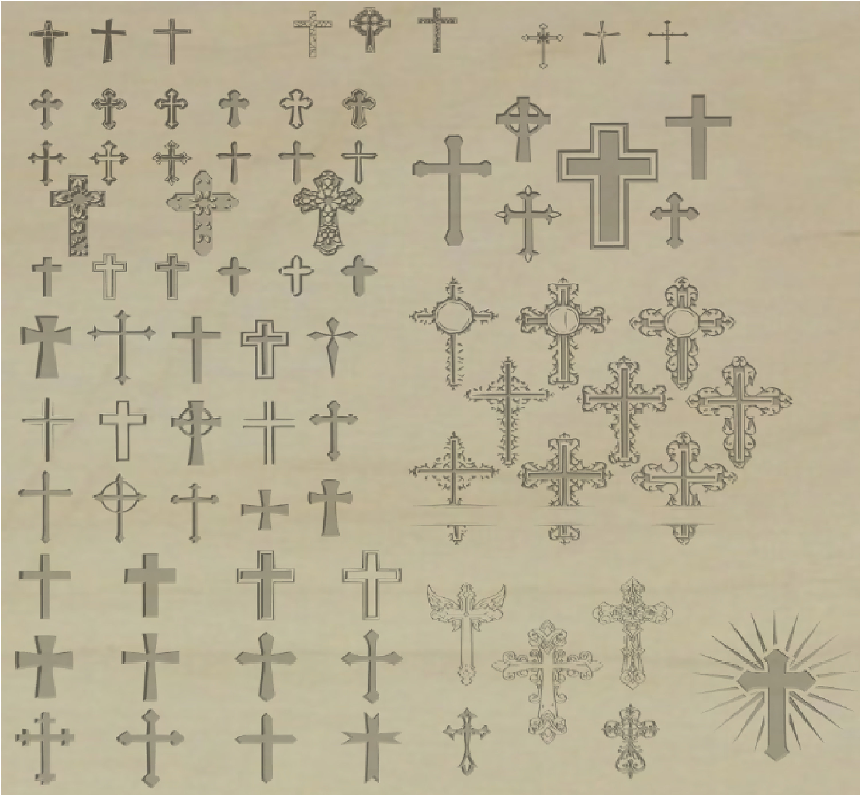 Cross Designs 70 Pack for CNC Carving - Etsy