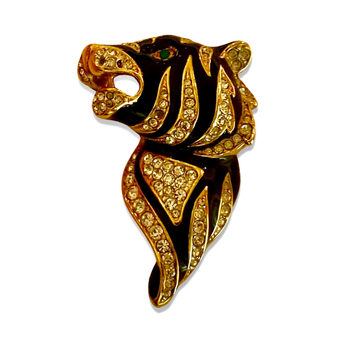 Attwood and Sawyer A&S Tiger's Head Brooch - Etsy