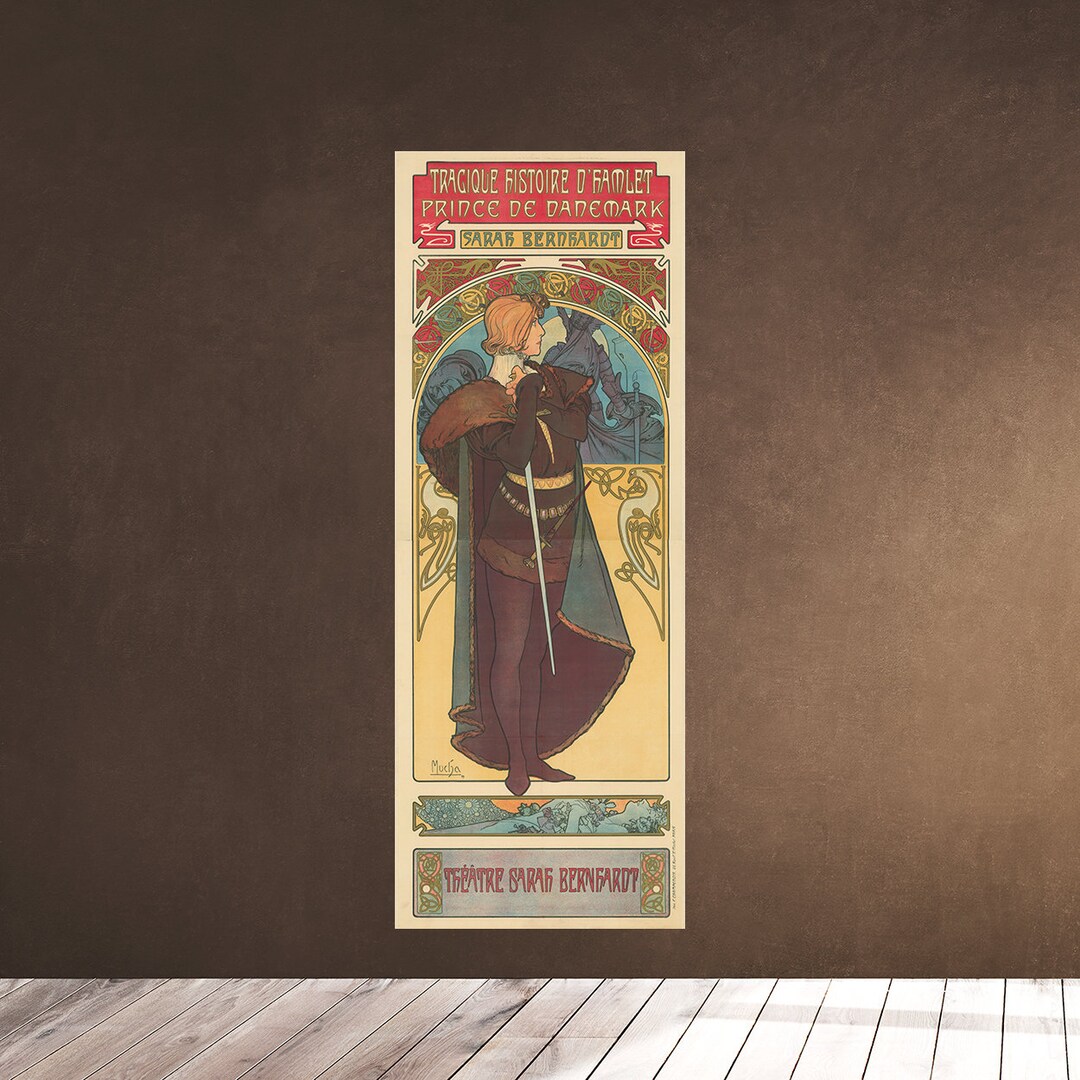 HAMLET Alphonse Mucha Theatre Shakespeare - Sarah Bernardt - Theater ...