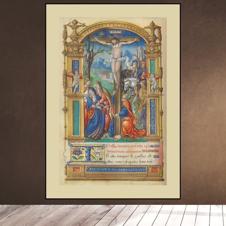 Crucifixion of Jesus Illuminated Print Christian Religious Wall Art ...