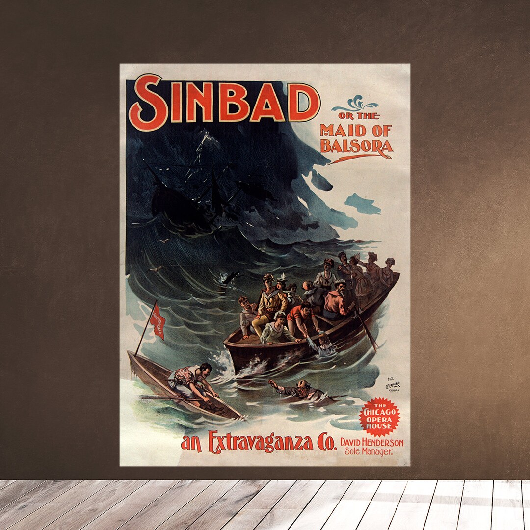 Printable Wall Art - Sinbad or the Maid of Balsora by the American ...