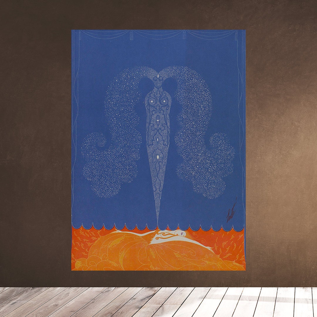 Erté 1927 - Le Rideau De L'hiver - Art Deco Print - the Winter Curtain ...