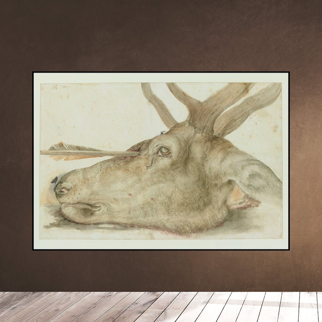 Albrecht Durer STAG HEAD Pierced by an Arrow - Hunting - Digital German ...