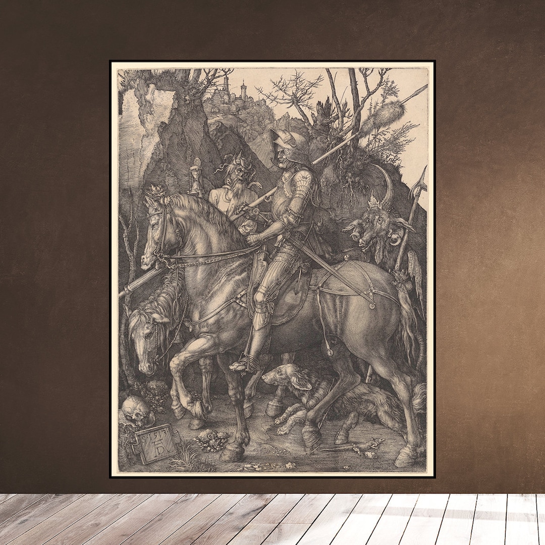 Albrecht Durer KNIGHT, Death and the Devil - Large Engraving 1513 ...