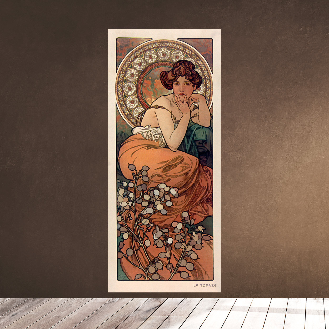 1902 PRECIOUS STONES Alphonse Mucha Art Nouveau Topaz Vintage ...
