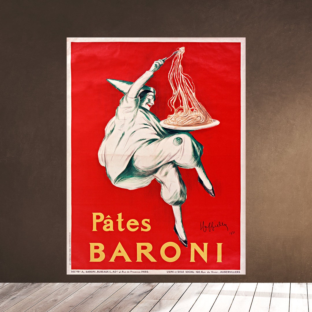 Printable Wall Art - Old Italian Pasta Advertisement - Pates Baroni ...