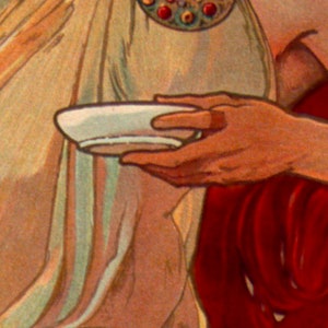 1896 AUTUMN Fall - 4 Seasons Alphonse Mucha Art Nouveau Goddess Vintage ...