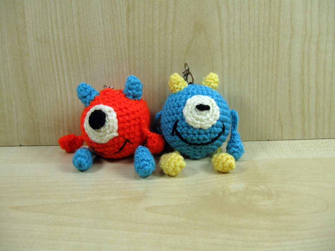 Mike Wazowski Keychain, Amigurumi Style - Etsy