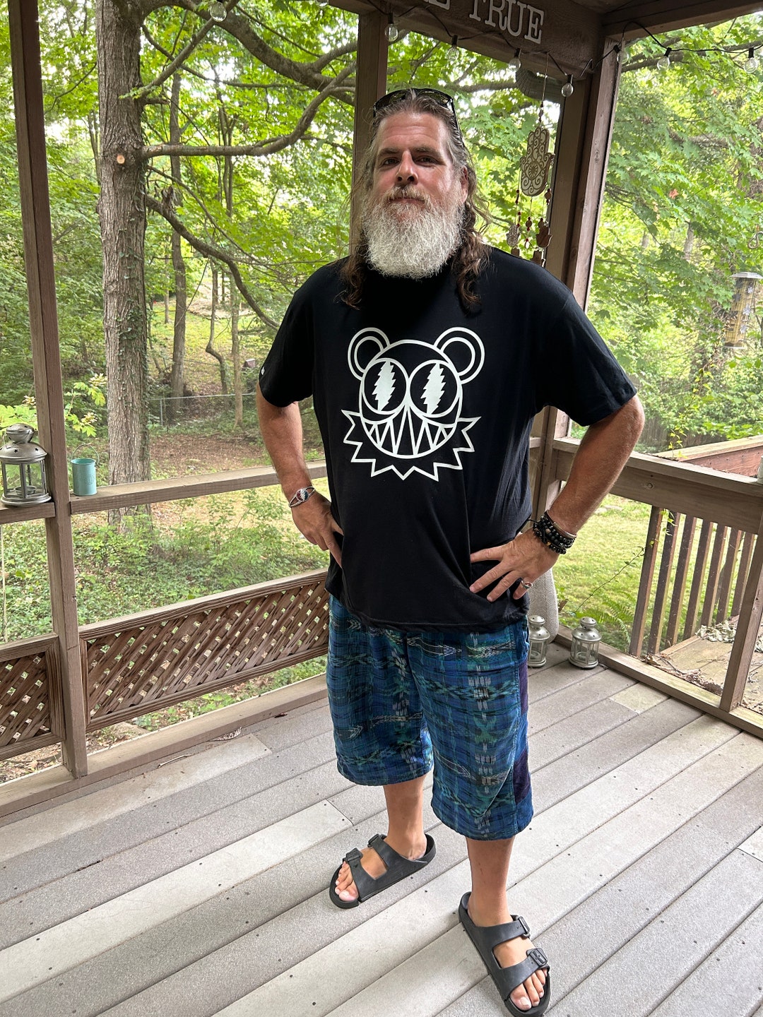 JRAD Glow in the Dark Bear Face T-shirt - Etsy