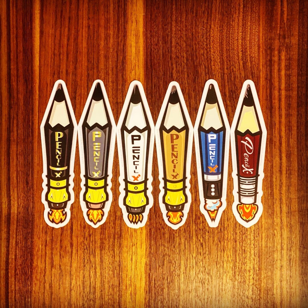 Pencilx: Mega Pencil Rocket Gift Set of Six Large Pencil Rockets ...