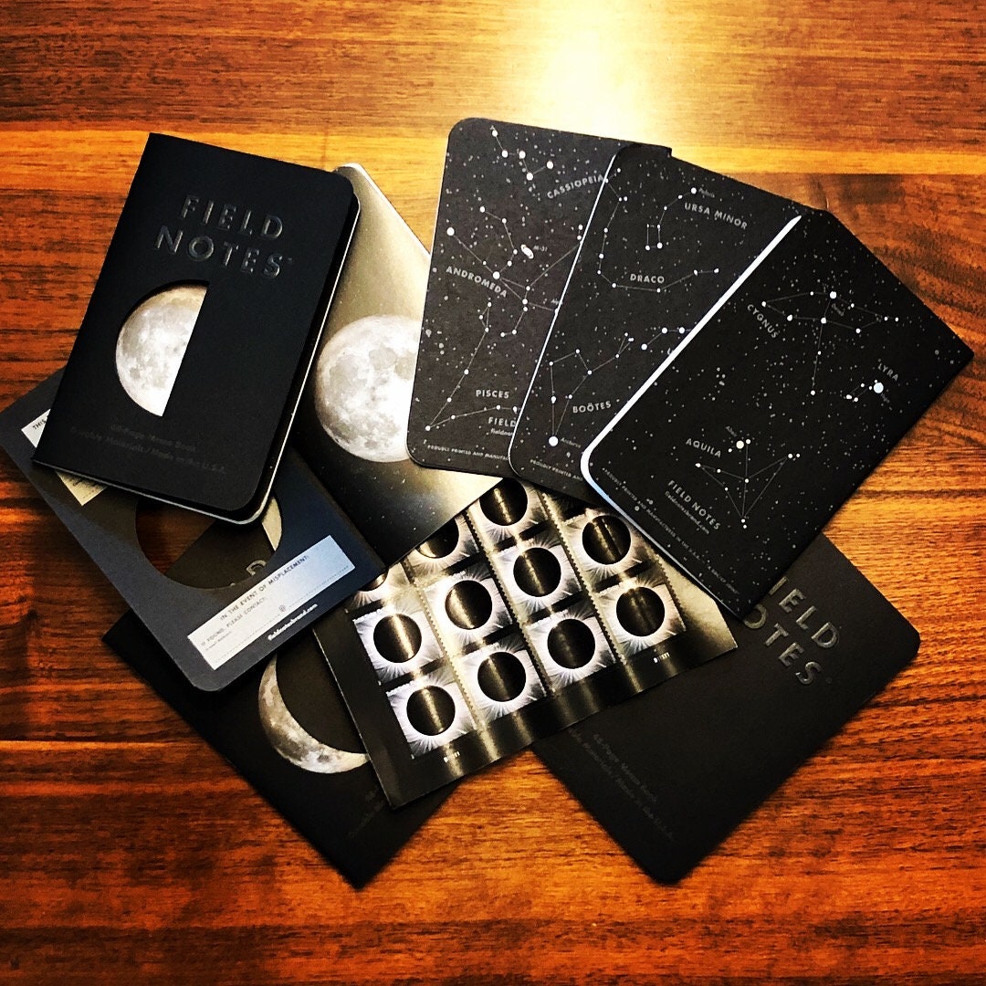 Field Notes Lunacy, Night Sky and Total Eclipse of the Sun Stamp Set - Etsy