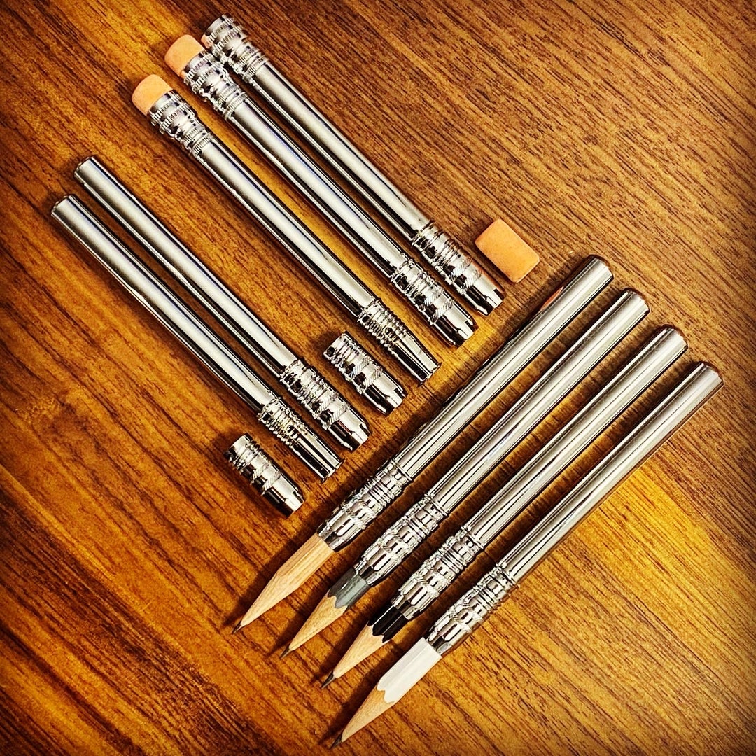 Rare Vintage Chrome Pencil Extender Holders | Two Variants | With and ...