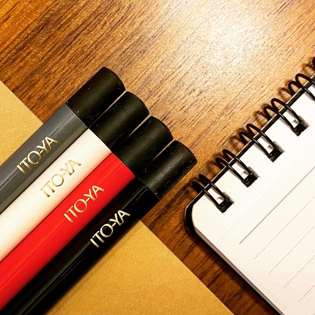 Camel-made Rare Itoya-branded Helvetica HB Round Pencil Set 4 Pencil Gift Set Matte or Glossy ...