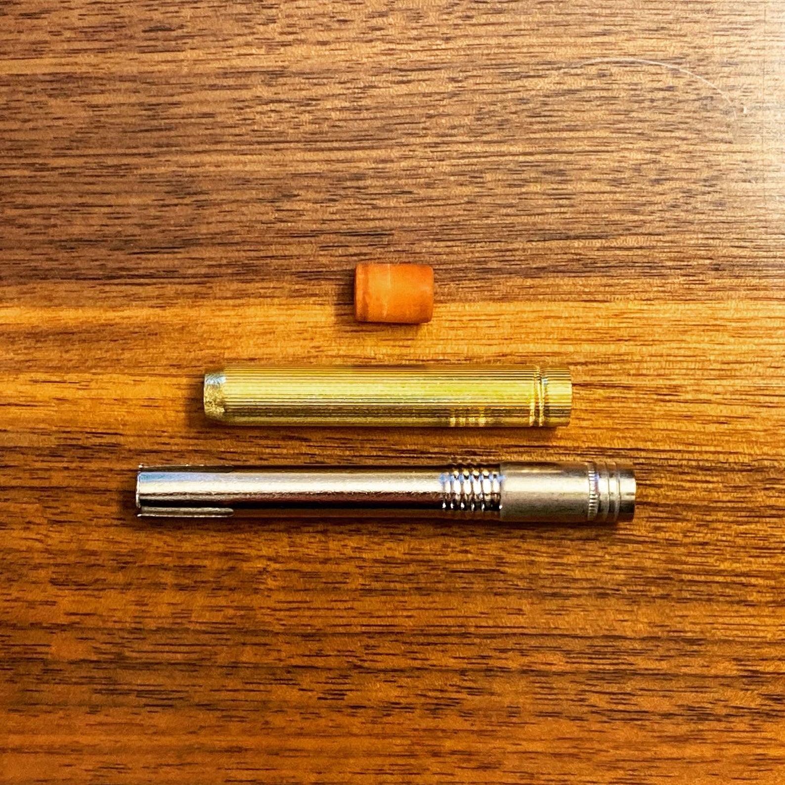 Rare Vintage Golden Pencil Extender Holder With Rubber Eraser | Etsy