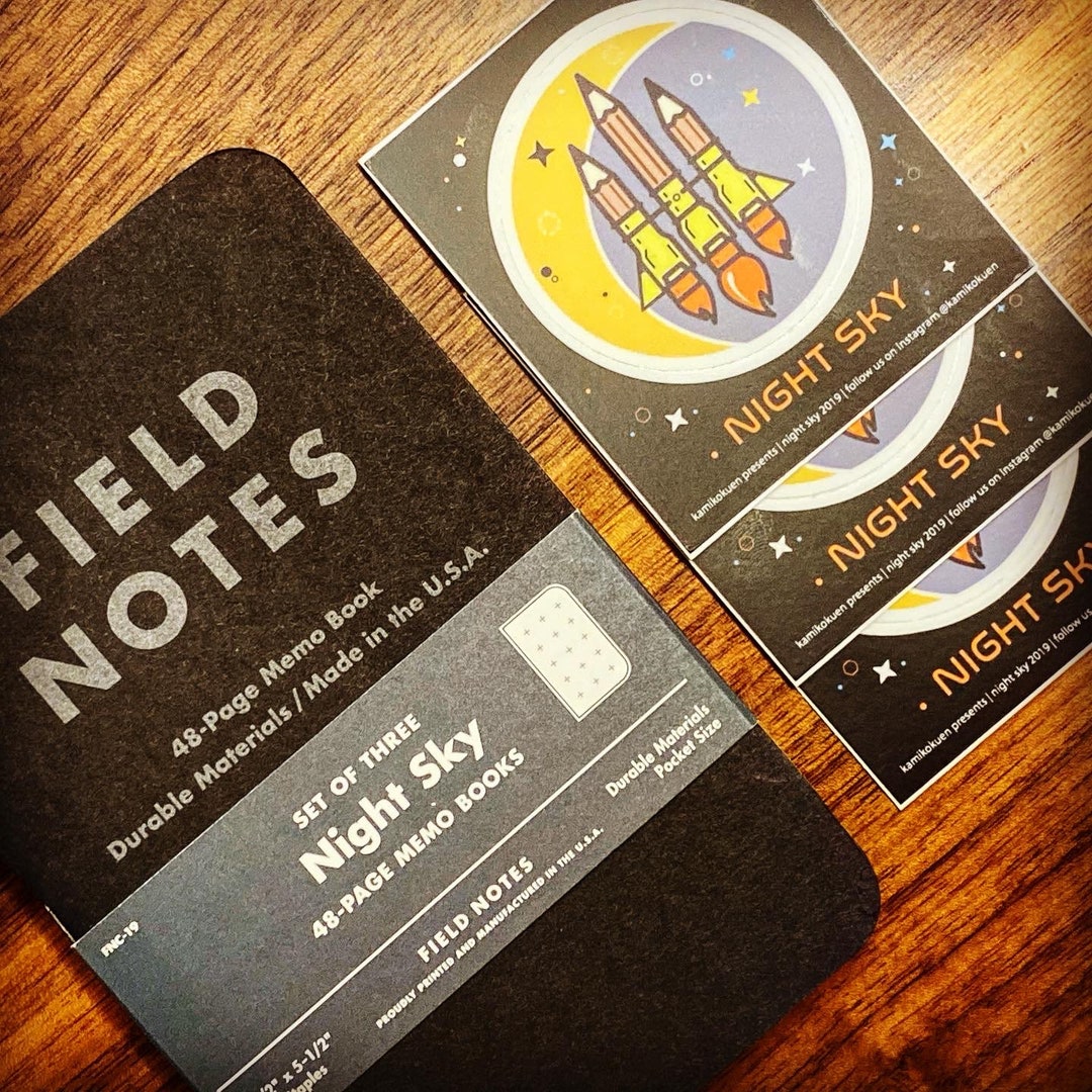 Night Sky Sticker and Field Notes Gift Set: Limited Edition Night Sky ...