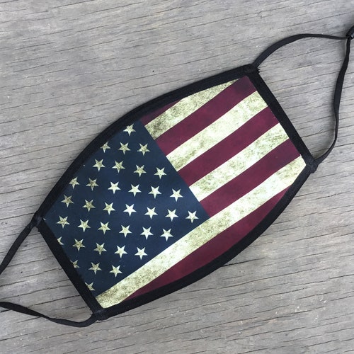 Vintage USA Flag Face Mask Reusable Cotton Face Mask With - Etsy