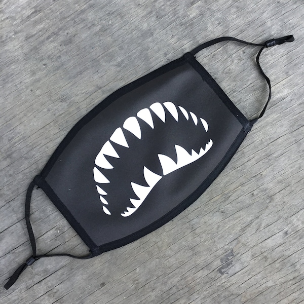Shark Face Mask - Etsy