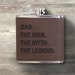Gift for Dad, Personalized Leather Hip Flask, Custom Engraved Flask, 6 ...
